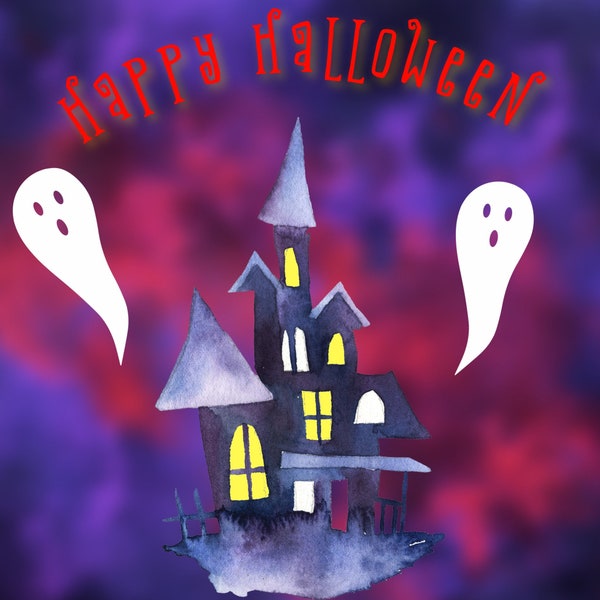 Haunted House Diamond Painting - Etsy