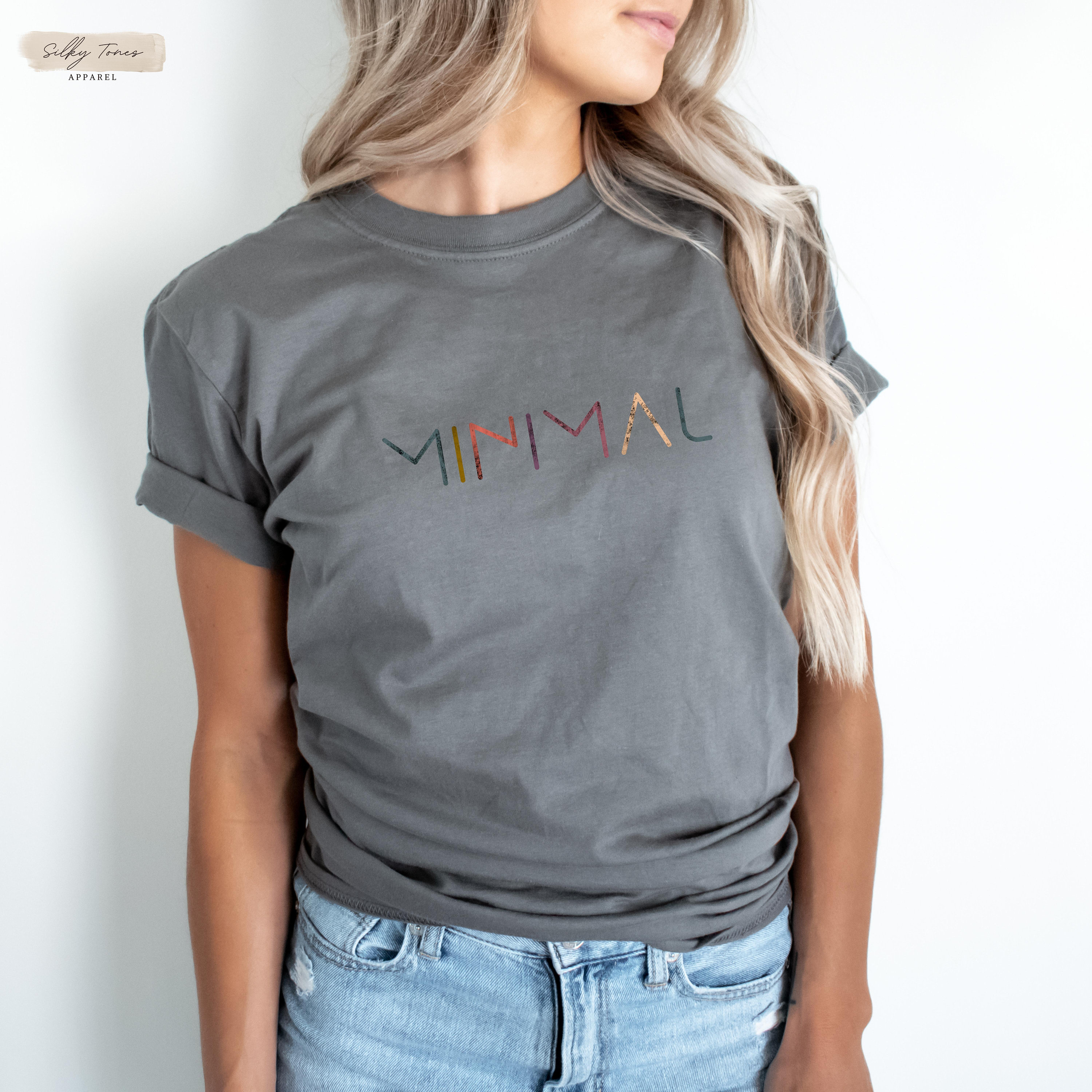 Woman's Minimalist Colors Shirt, Minimal Shirt for Woman, Minimal Text ...