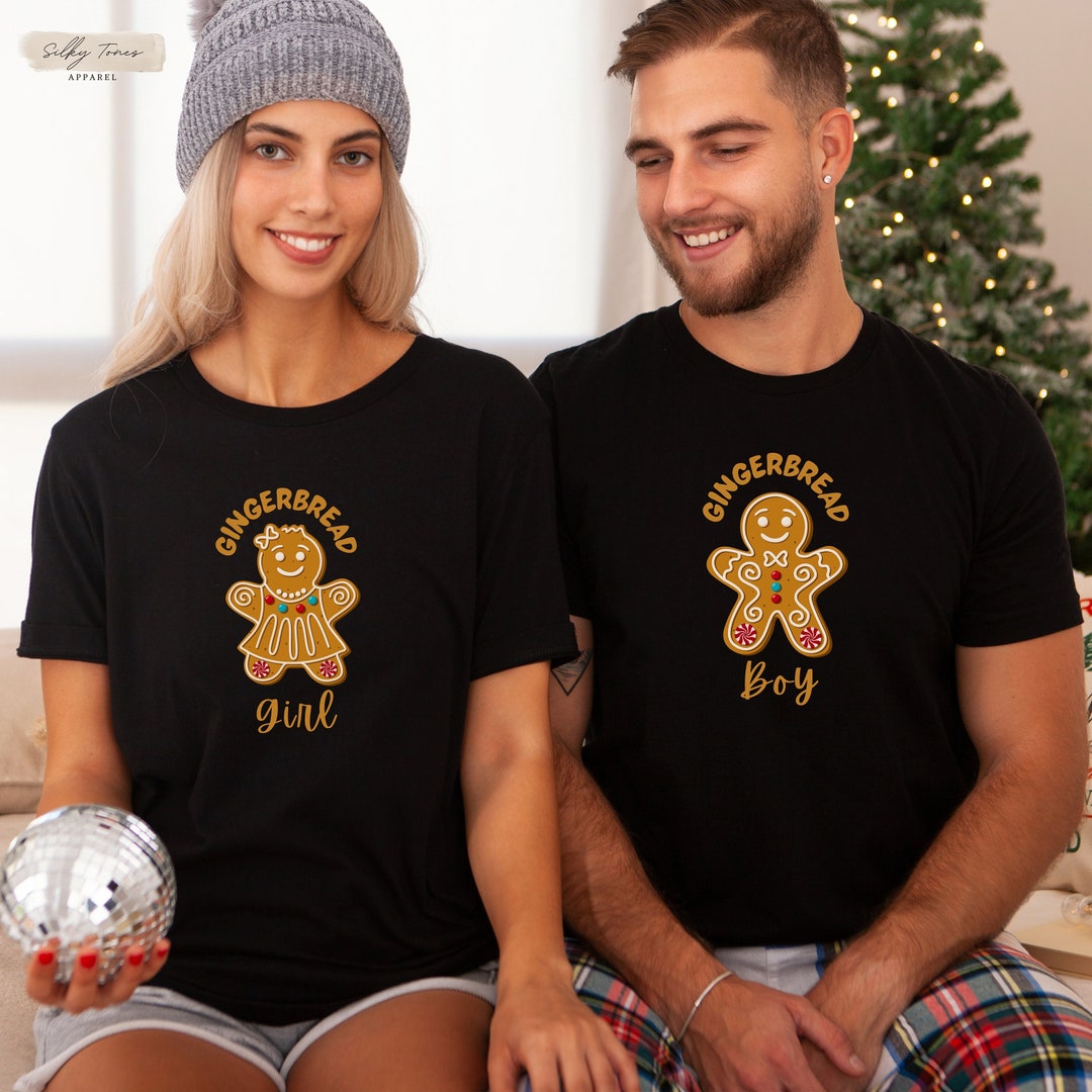 Cute Gingerbread Couples Christmas Shirts Christmas Couple - Etsy
