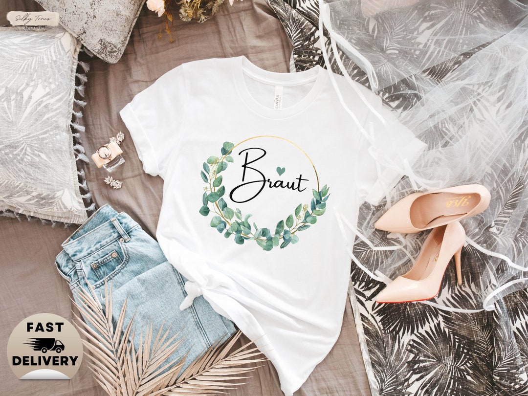 JGA T Shirt Bride & Crew Eucalyptus for Woman, Wedding Gift for Brides, Cute Team Bride T-shirt ...
