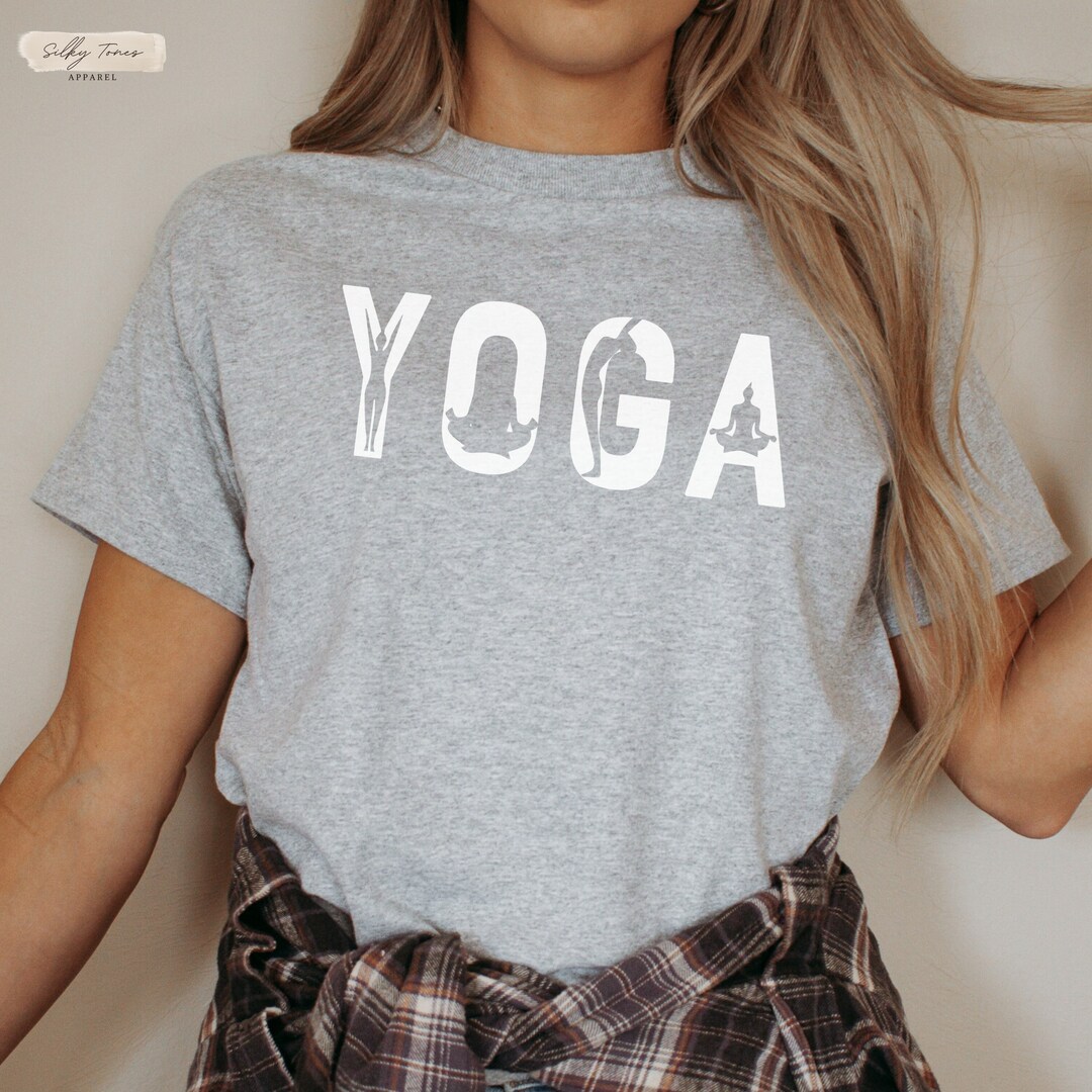Cute Yoga Poses Shirt for Woman, Yoga T-shirt, Yoga Tshirt, Yoga Print ...