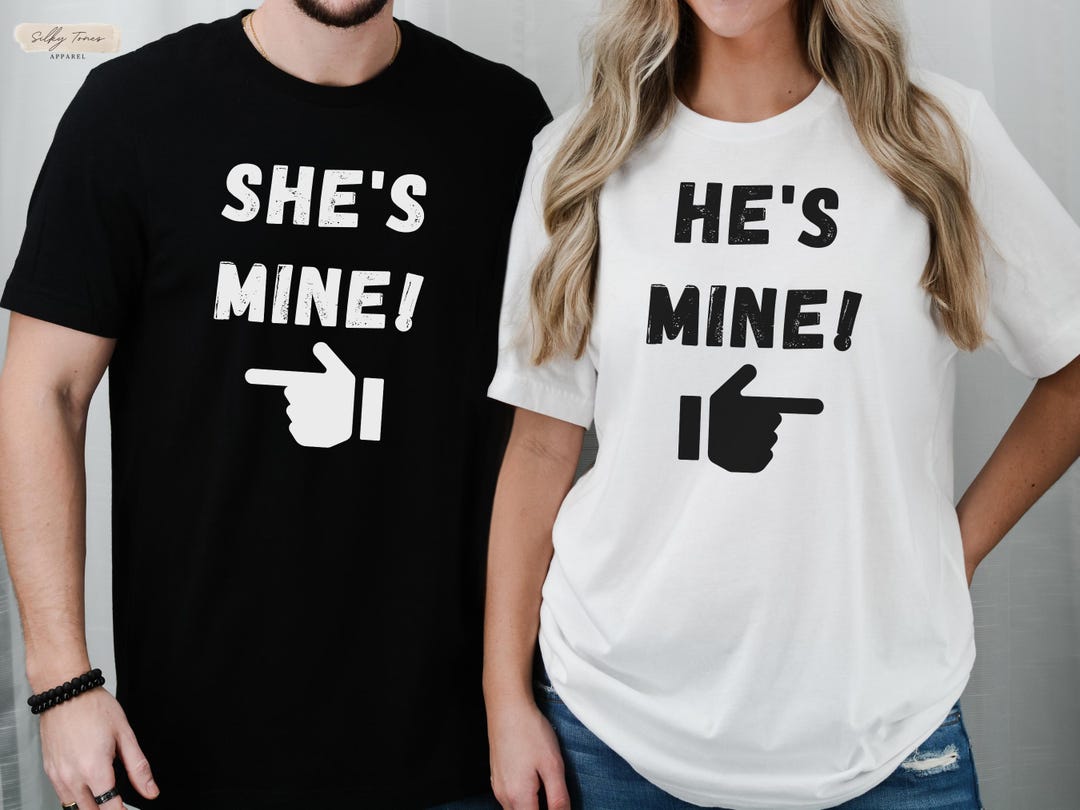 Funny Matching Couple Shirts Front or Back Printed, Sarcastic Couple Matching T-shirts, Funny ...