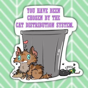 Cat Distribution System Sticker || Stray Kitten Sticker Art - Etsy