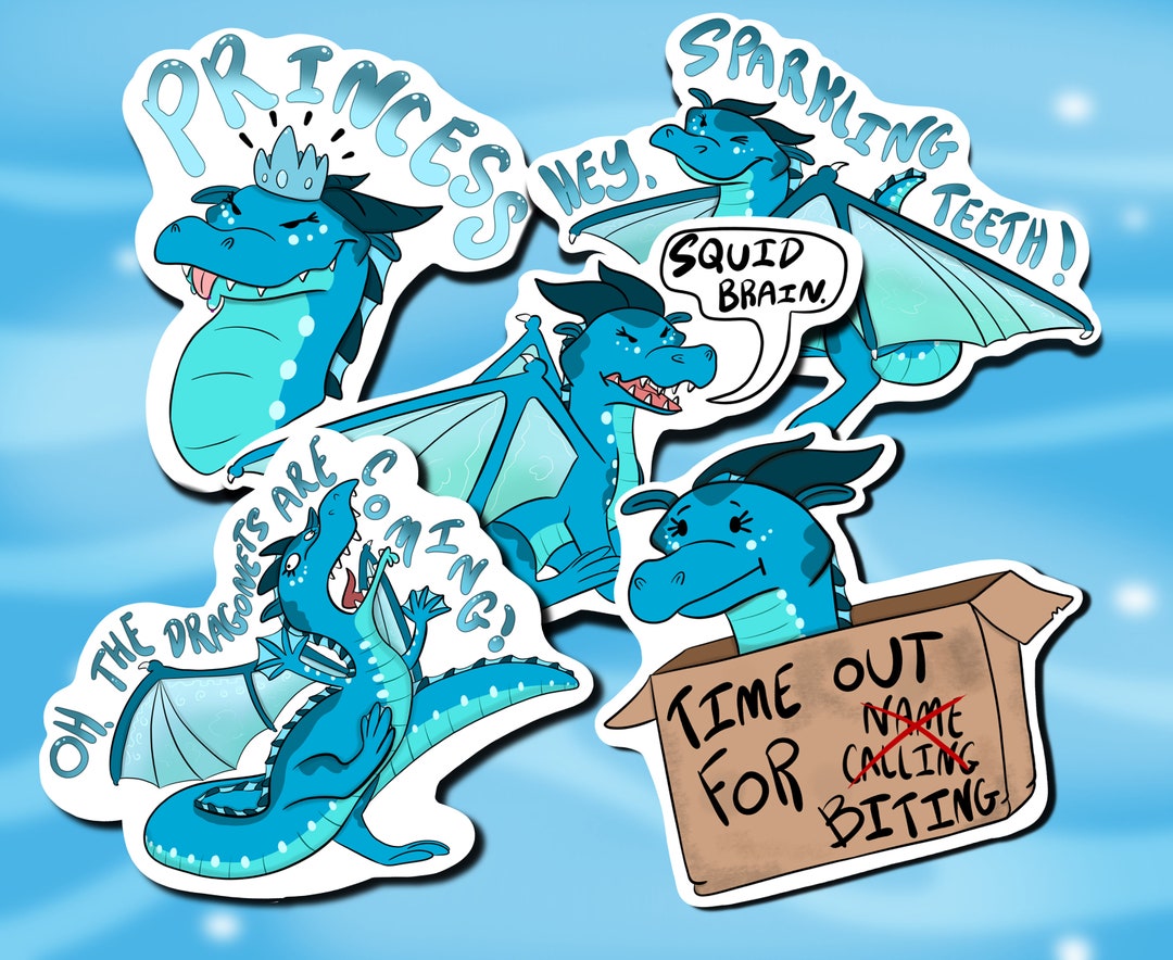 Wings of Fire Sticker Pack || Tsunami - Etsy