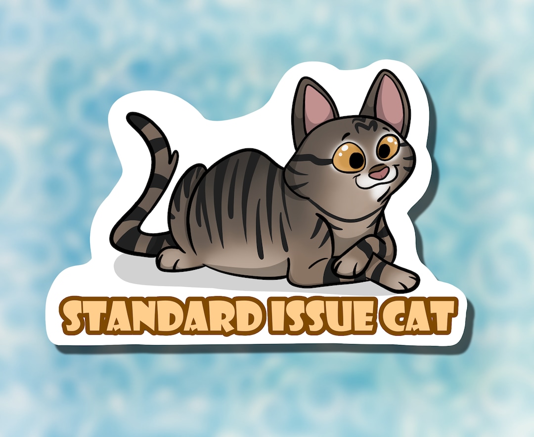 Tabby Cat Sticker || Standard Issue Cat - Etsy