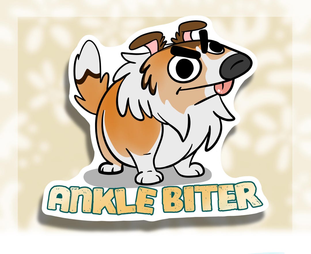 Rough Collie Sticker || Ankle Biter || Dog Breed Stickers - Etsy