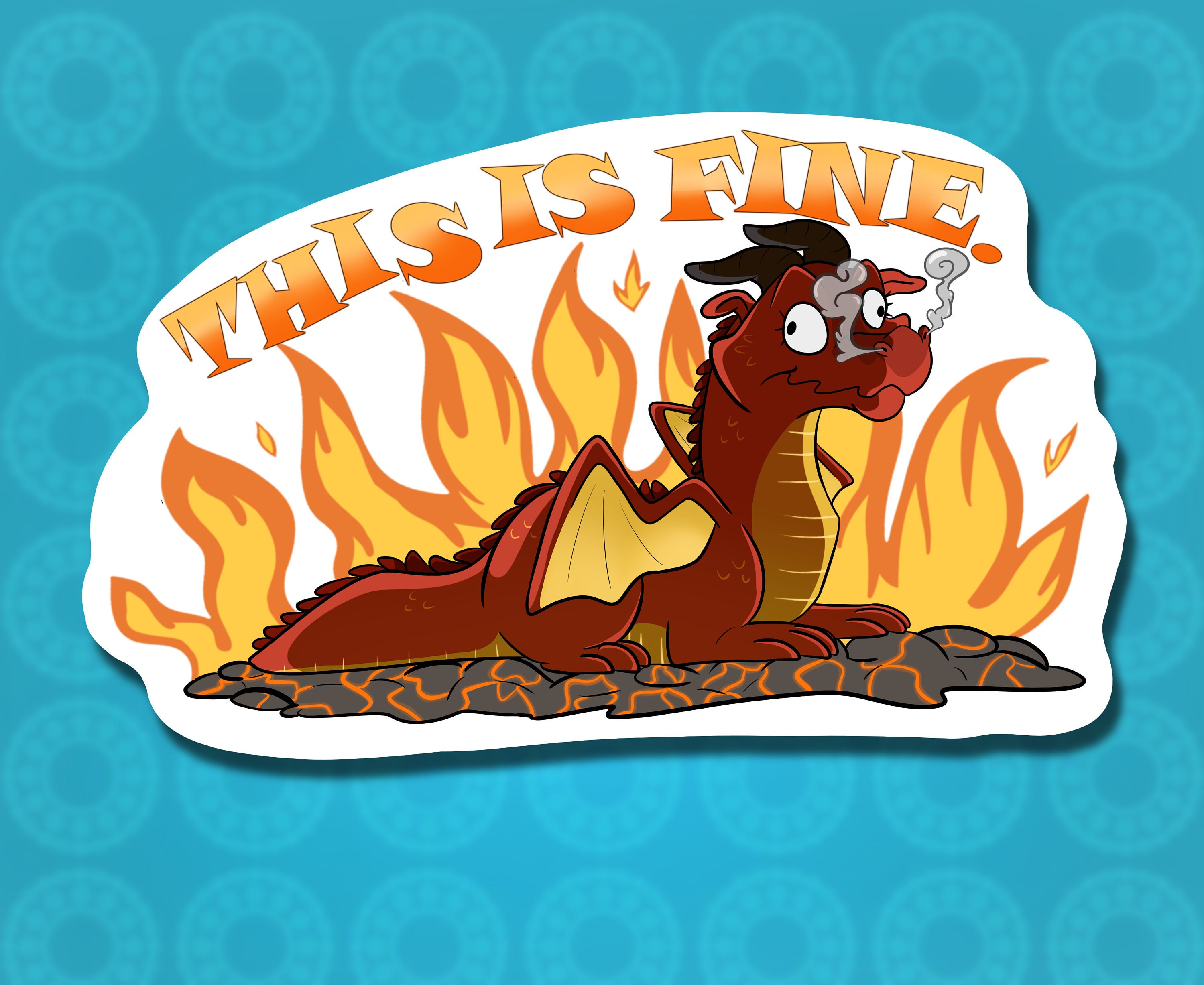 Peril the Skywing Meme Wings of Fire This is Fine - Etsy