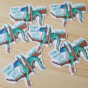 Glory Sticker || Wings of Fire || Rainwing Dragon || Magican Death Spit ...