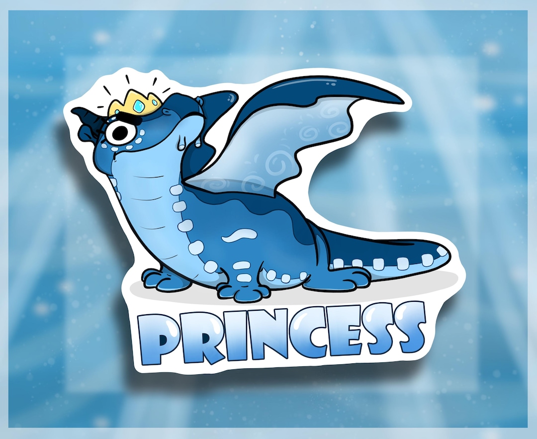 Princess Tsunami the Seawing Sticker || Wings of Fire Dragon - Etsy