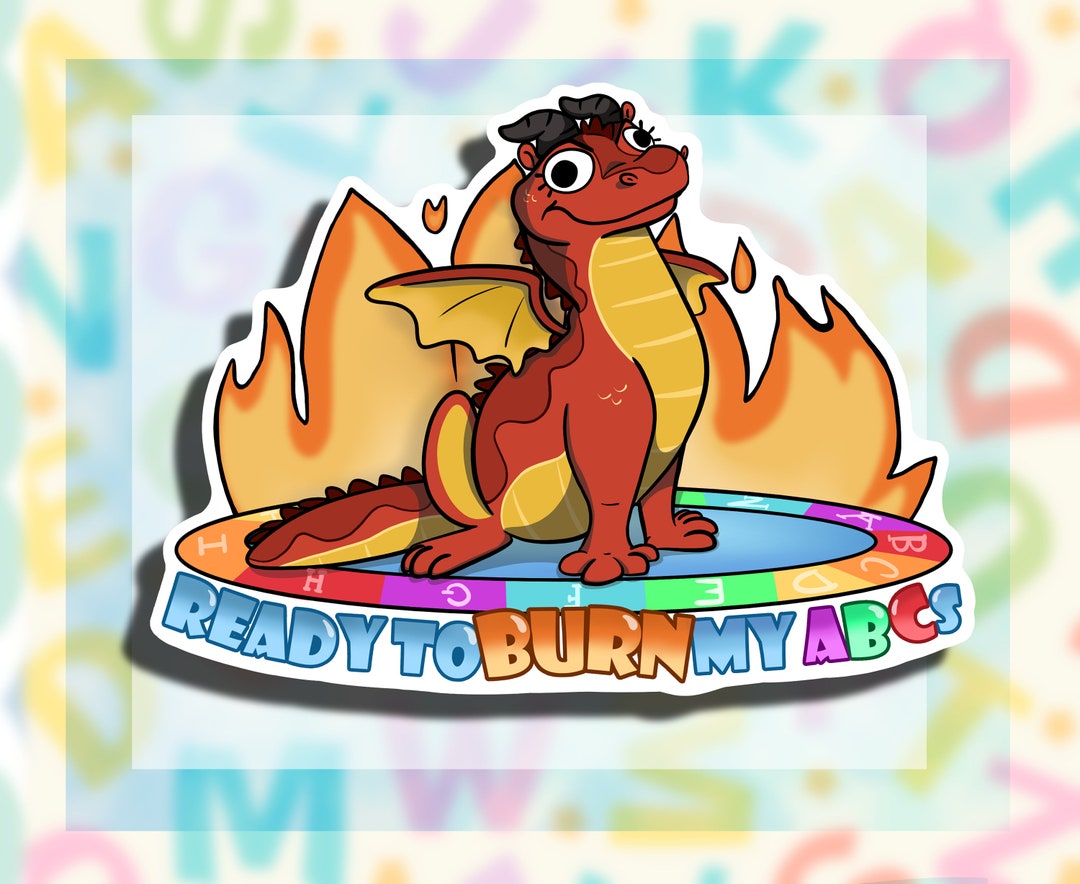 Wings of Fire Sticker || Burn My Abcs || Peril the Dragon - Etsy