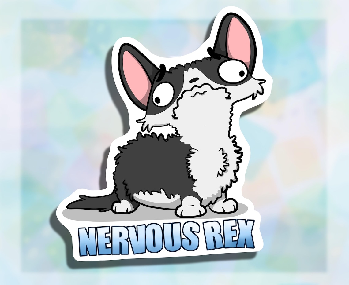 Devon Rex Sticker || Nervous Rex || Cat Breed Art - Etsy
