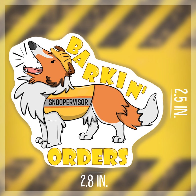 Rough Collie Barking Orders Sticker || Tri-color, Merle & Sable - Etsy