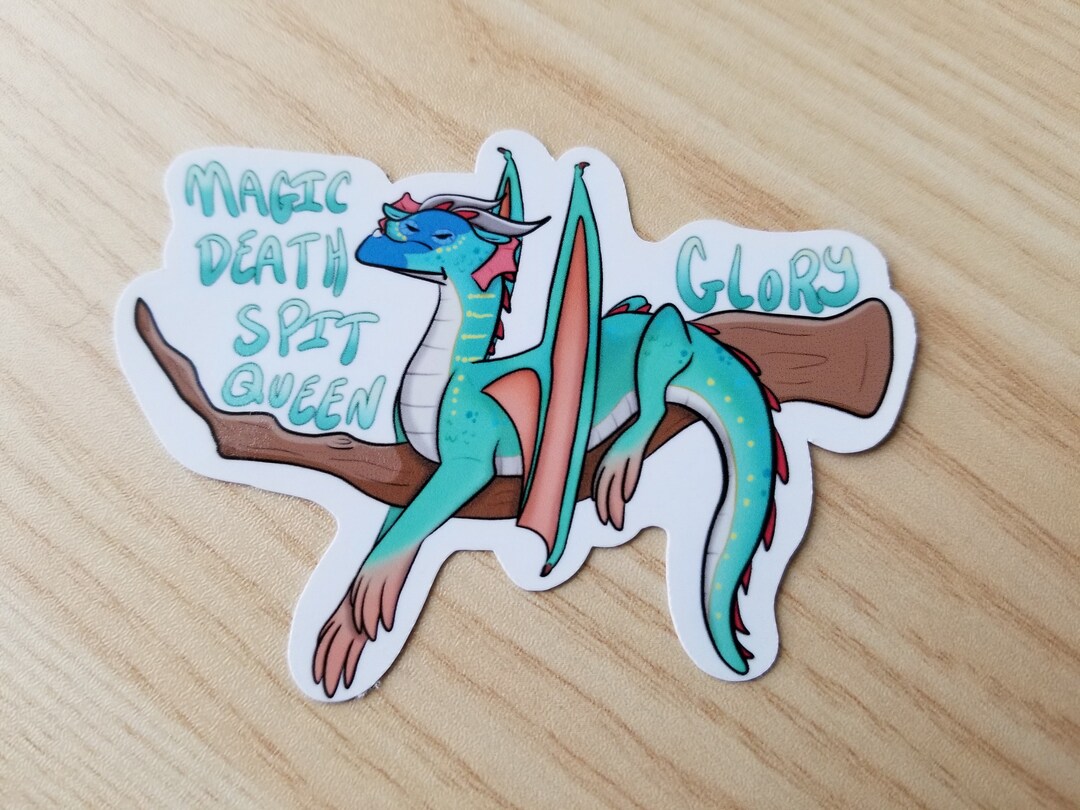 Glory Sticker || Wings of Fire || Rainwing Dragon || Magican Death Spit ...
