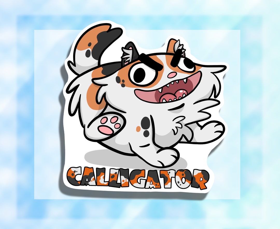 Calico Cat Sticker Calligator - Etsy