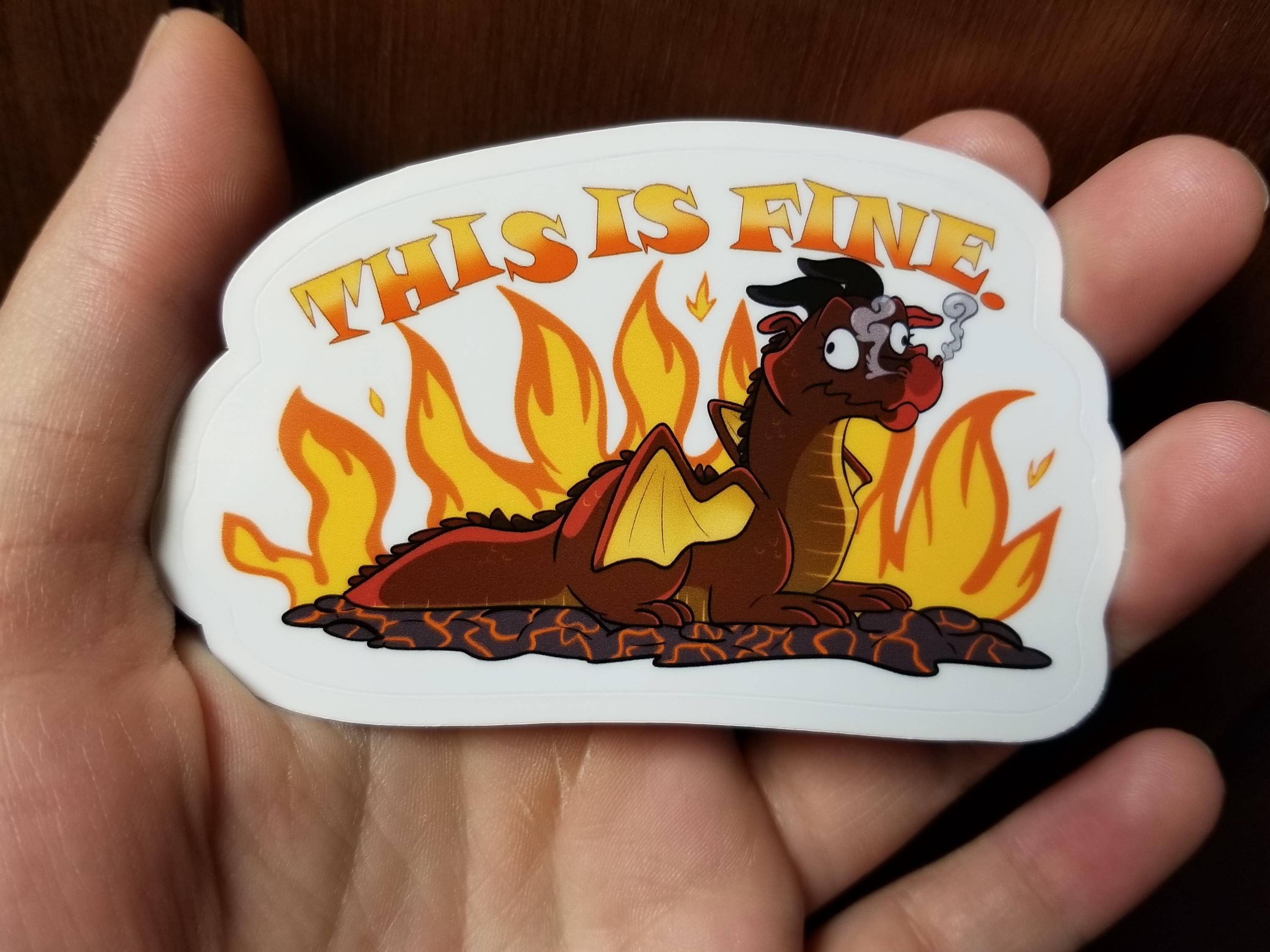 Peril the Skywing Meme || Wings of Fire || This is Fine - Etsy