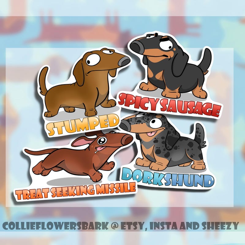 Dachshund Sticker - Etsy