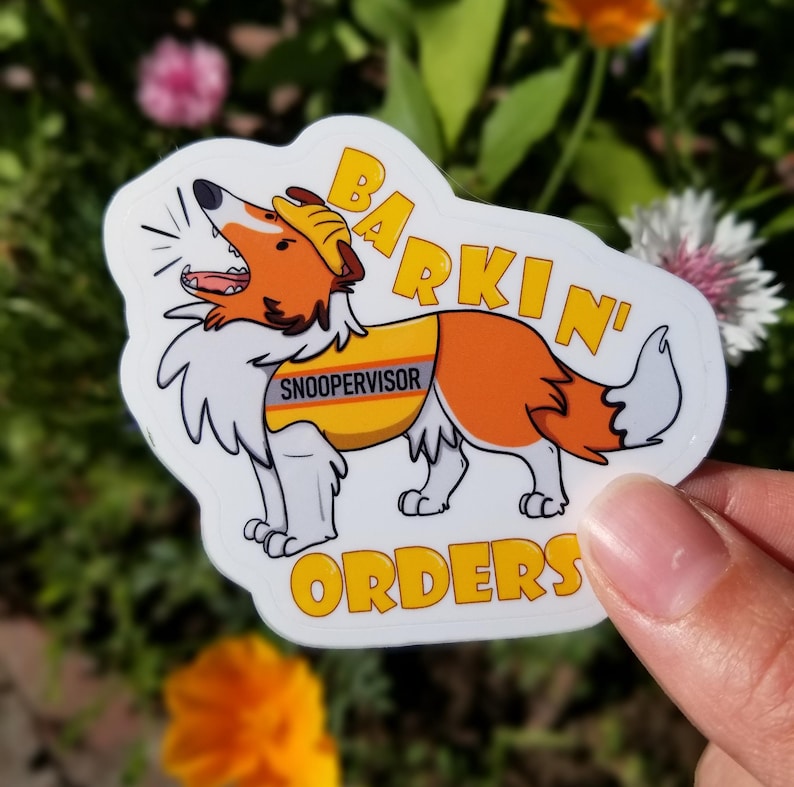 Rough Collie Barking Orders Sticker || Tri-color, Merle & Sable - Etsy
