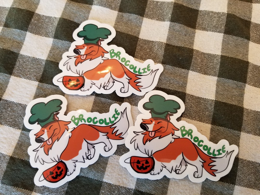 Brocollie Halloween Sticker Rough Collie Sticker Bundle of 3 - Etsy
