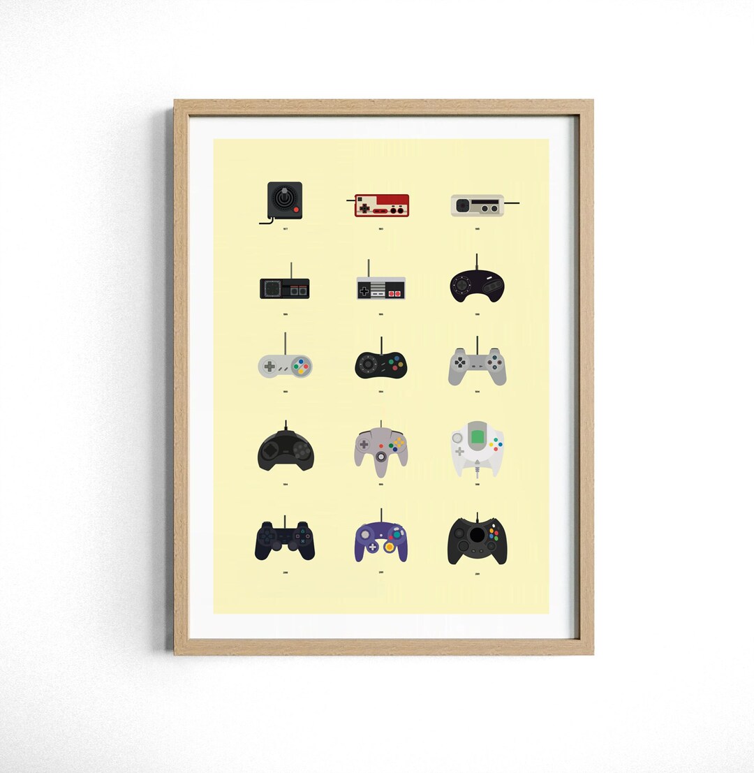 Video Game Controller Pads Poster - Etsy
