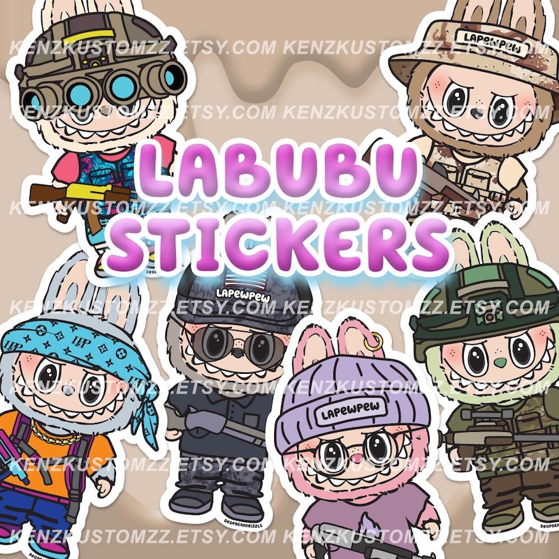 Labubu Stickers - Etsy