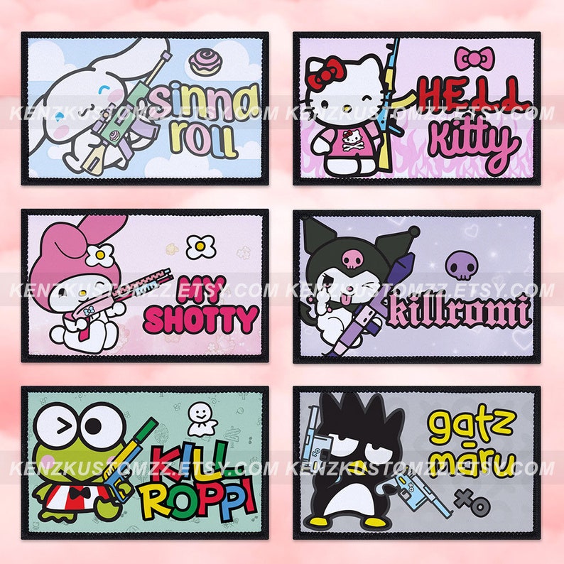 HK Kitty Cute Airsoft Patches Kawaii Bunny Patch Speedsoft Milsim ...