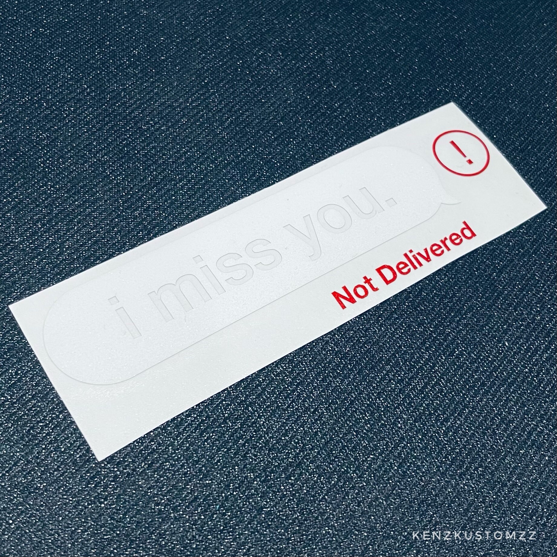 I Miss You / I Love You Unread Text Messages Decal Sad Boy Hours Car ...