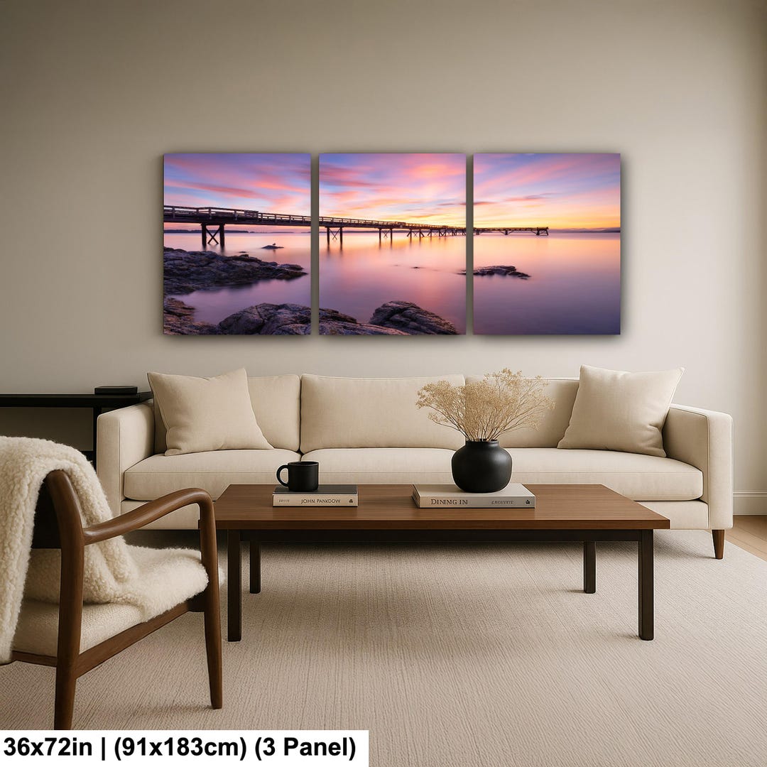 Sidney BC Pier Sunrise Canvas Print, Dreamy Seascape Wall Art - Etsy