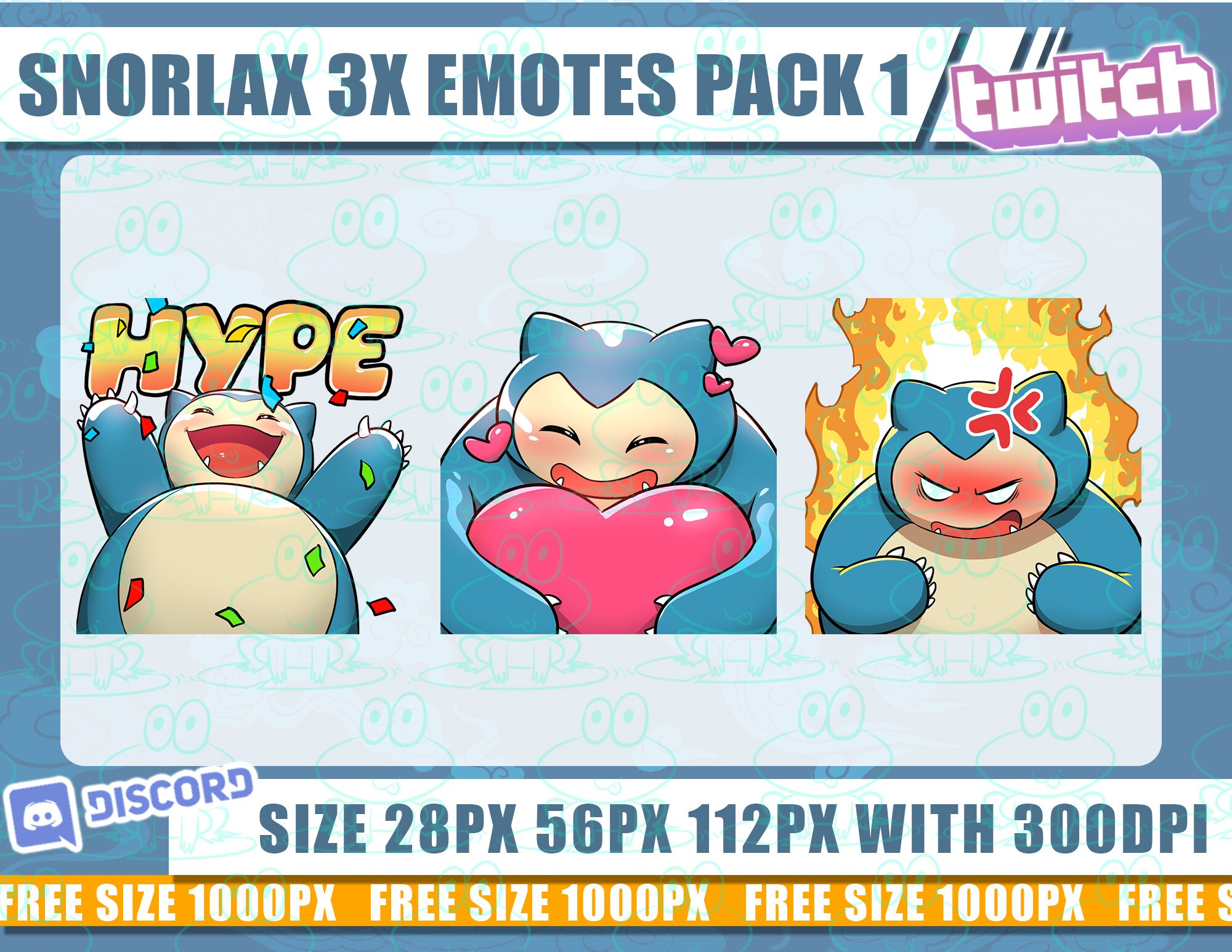 Snorlax Twitch Emotes, Pokemon Emotes, Emotes, Snorlax Cute Emotes ...