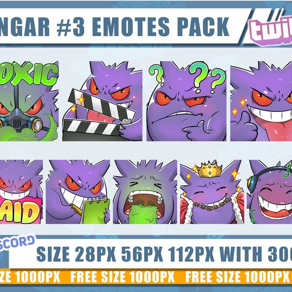 Gengar Emotes Pack - Etsy