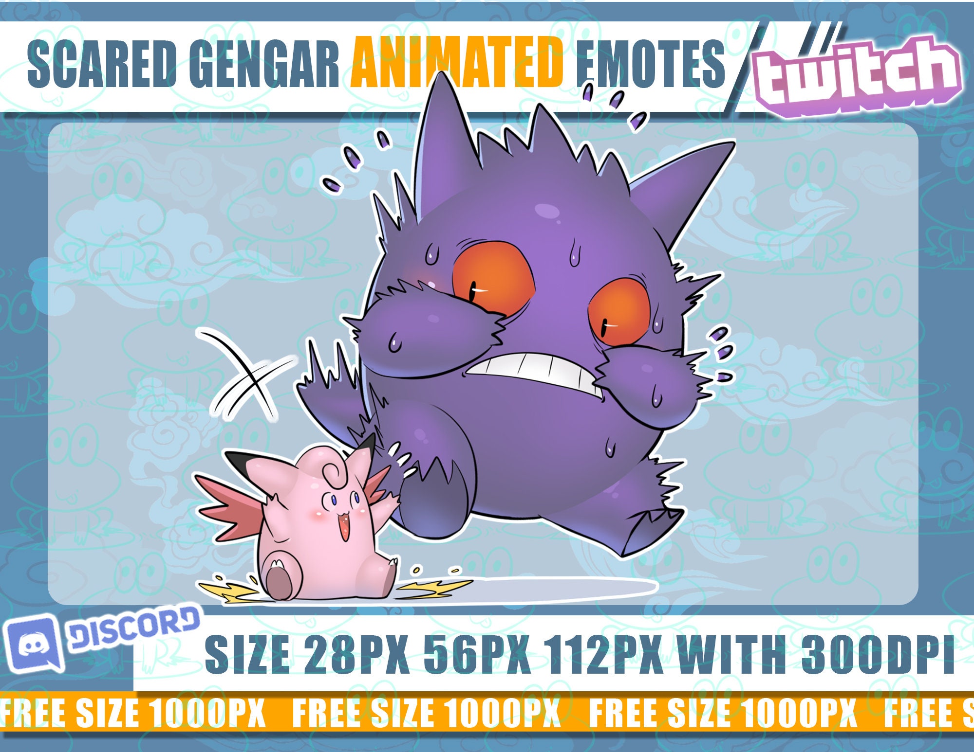 Gengar Animated Emotes, Pokemon Emotes, Emotes, Gengar Cute Emotes ...