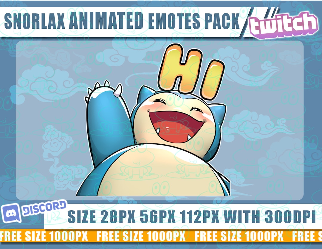 Snorlax Animated Emotes, Pokemon Emotes, Emotes, Snorlax Cute Emotes ...