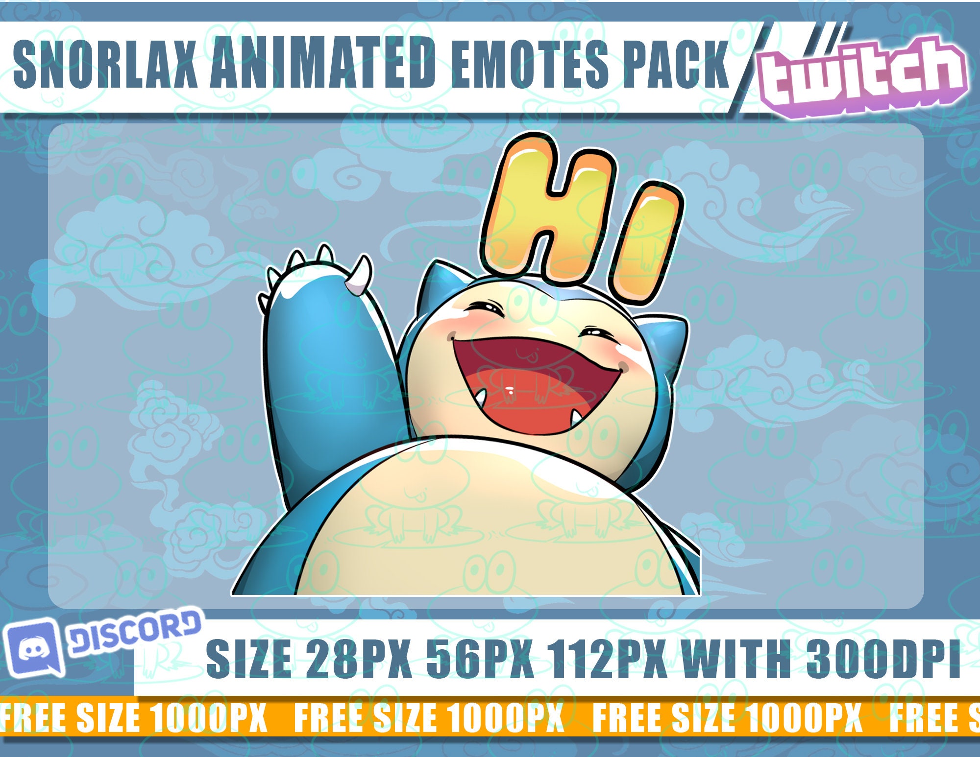 Snorlax Animated Emotes, Pokemon Emotes, Emotes, Snorlax Cute Emotes ...