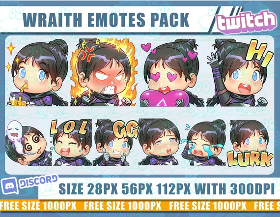 Wraith Apex Legends Wraith Twitch Emotes Wraith Cute Emotes - Etsy