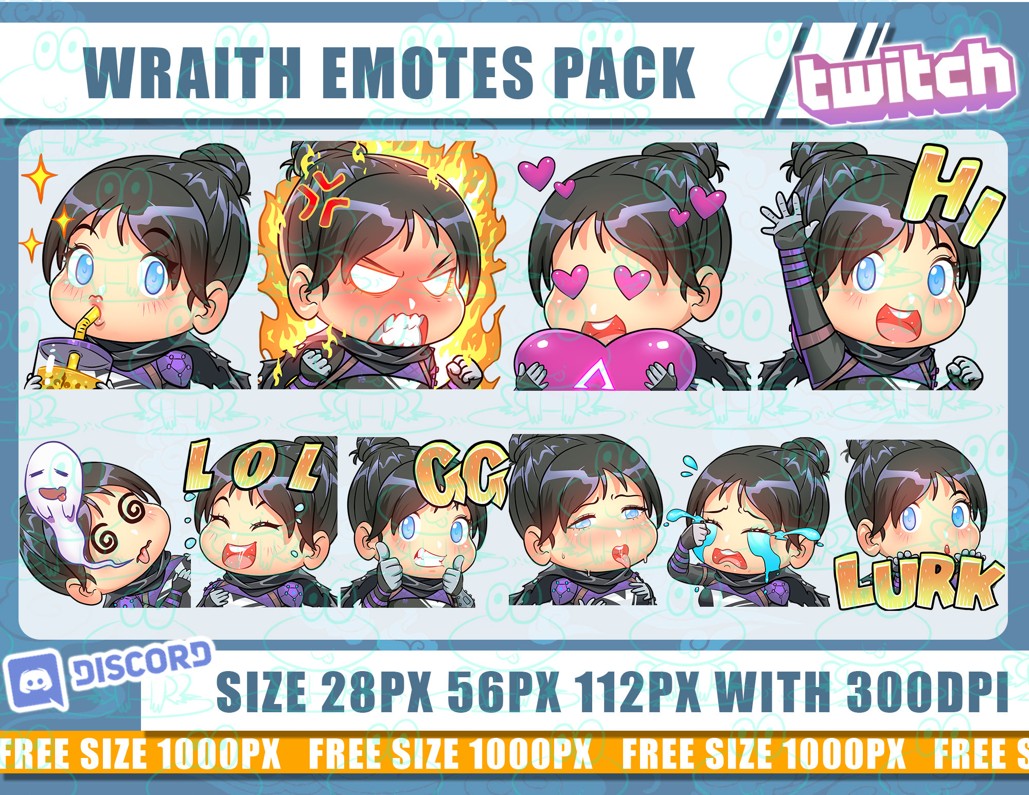Wraith Apex Legends, Wraith Twitch Emotes, Wraith Cute Emotes, Emotes ...