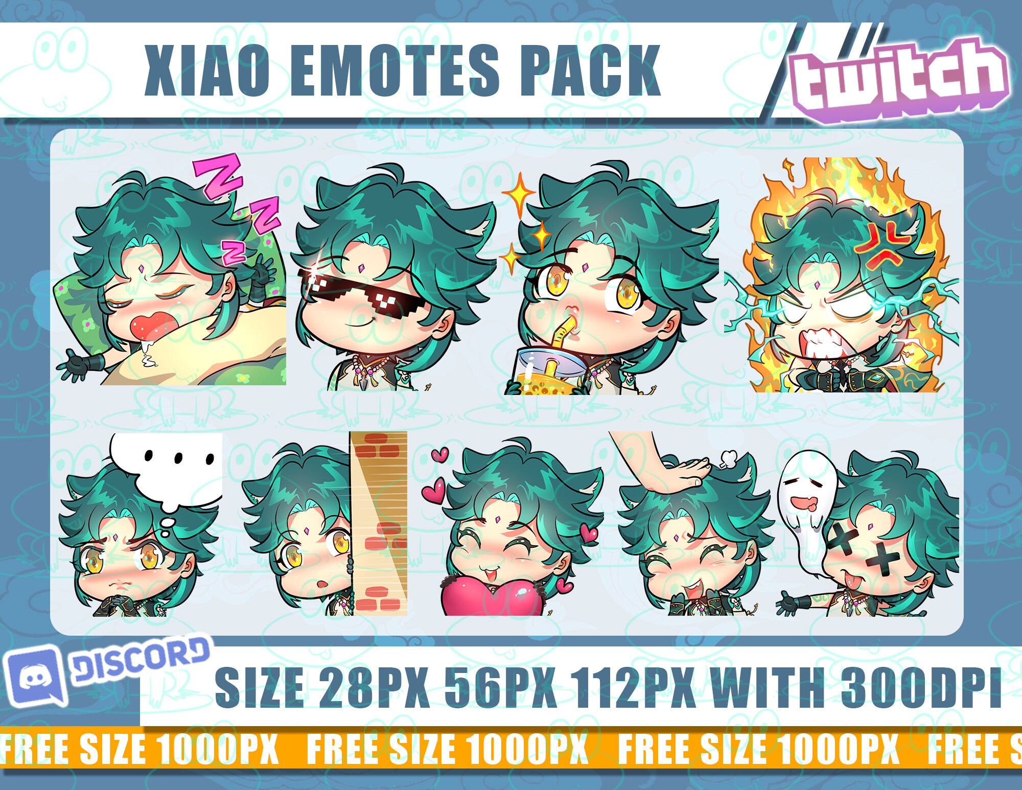 Xiao Twitch Emotes, Genshin Impact Emotes, Emotes, Xiao Cute Emotes ...