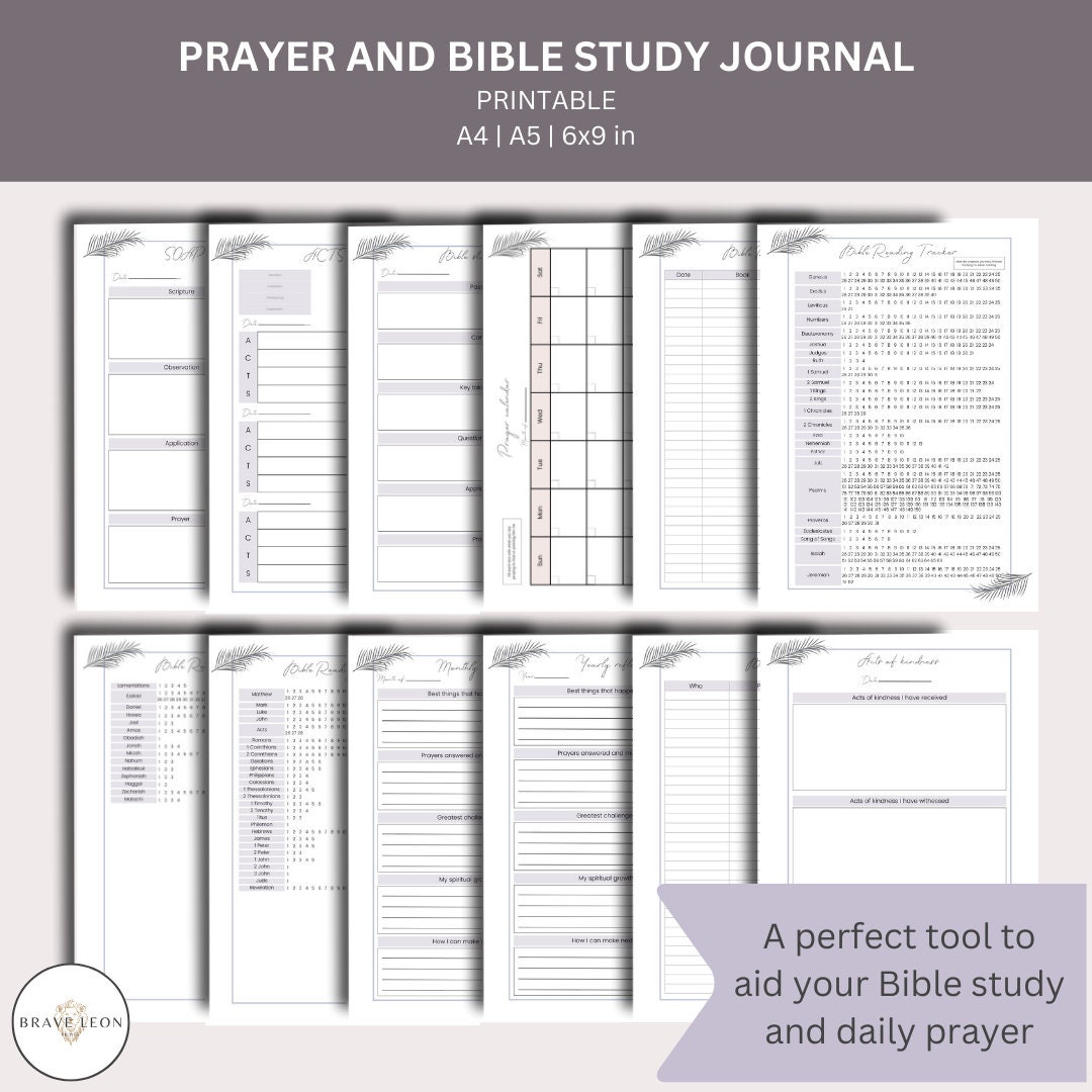 Prayer Journal Bible Study Prayer Calendar Gratitude - Etsy