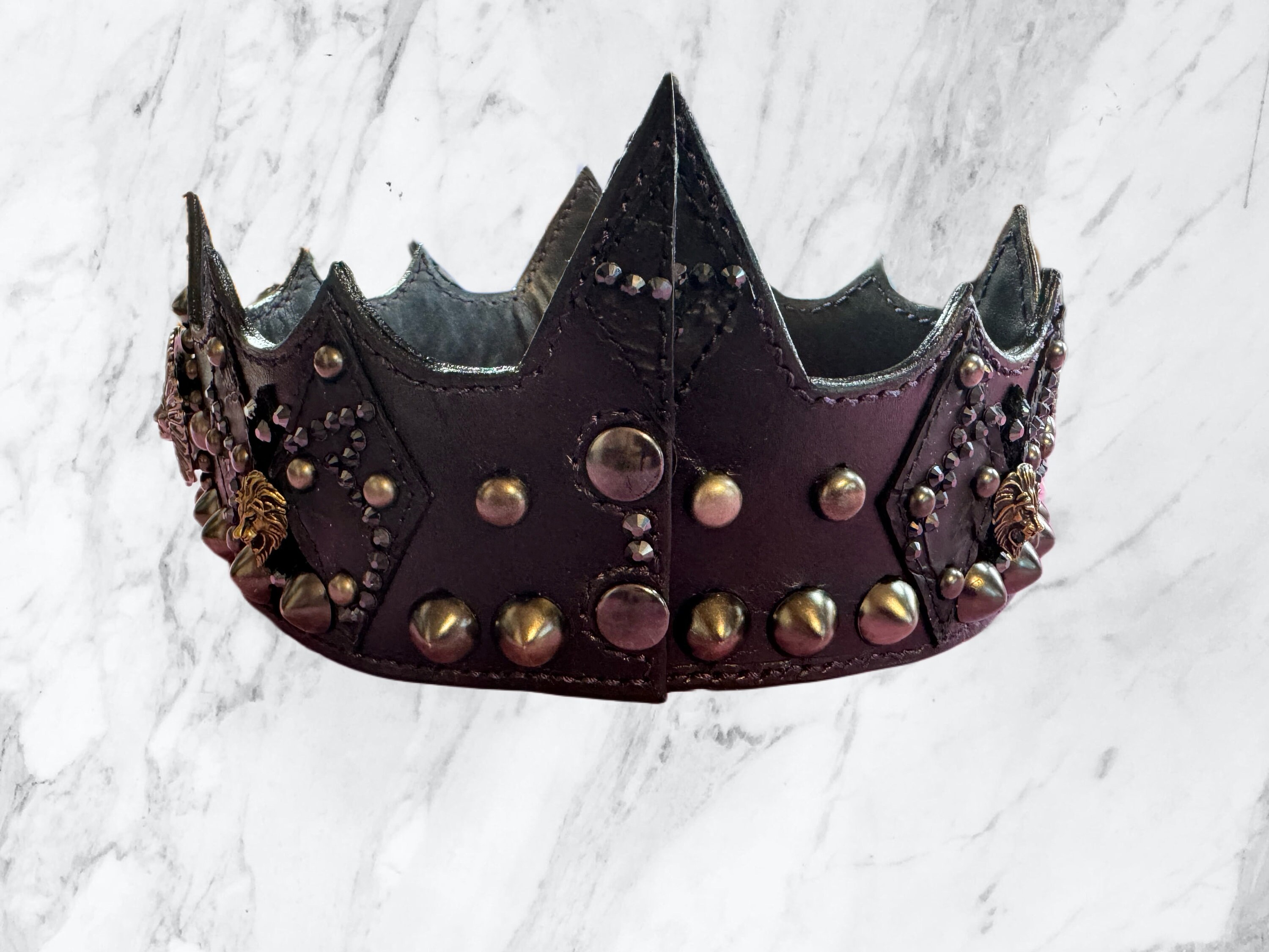 Scepter of Tradition: Handcrafted Leather Crown, Headpiece, Headband - Etsy