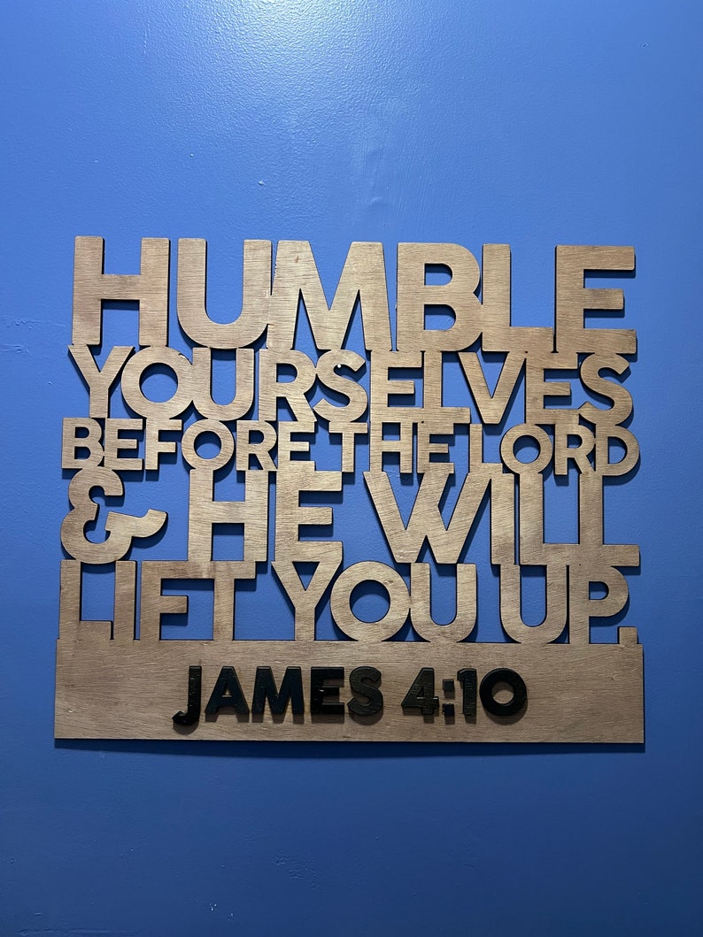 James 4:10 Custom Made Wooded Layered 3d Boards. for Wall - Etsy