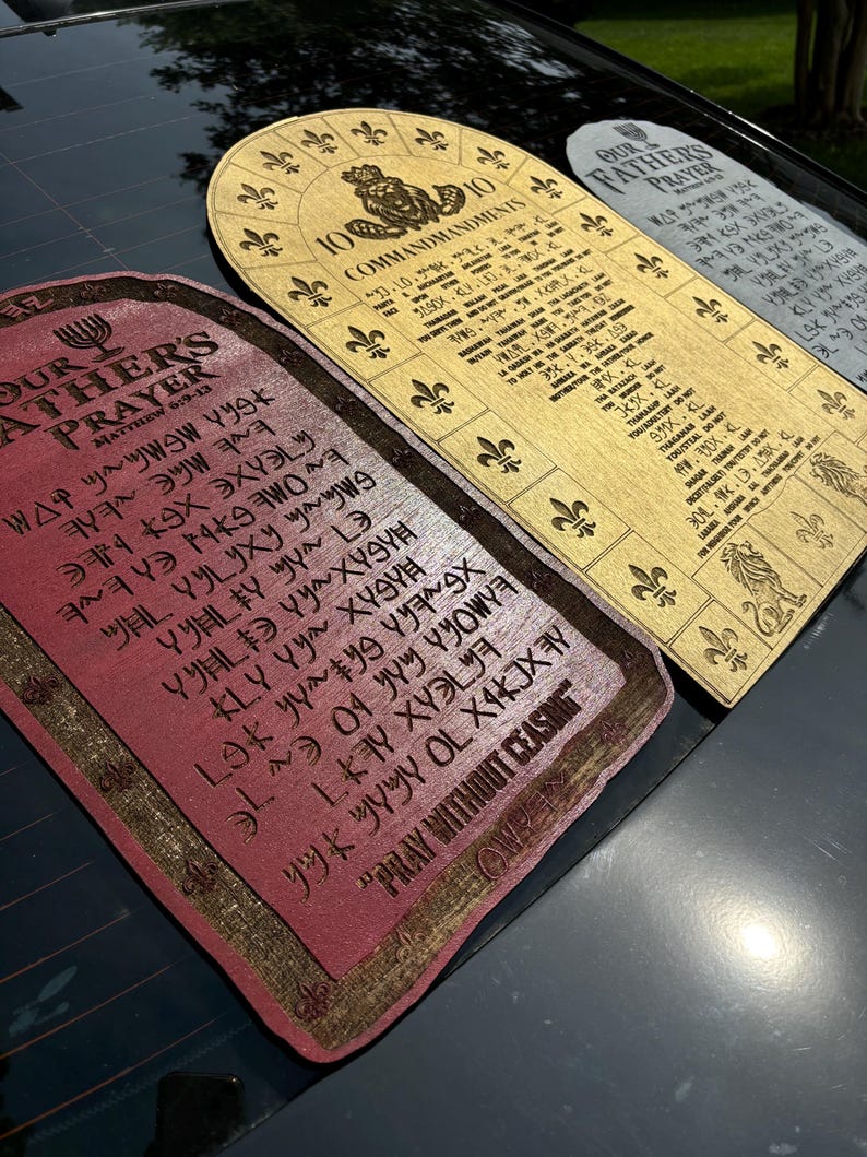 Hebrew Israelite Scripture Plaques – Lord’s Prayer in Hebrew, Bilingual ...