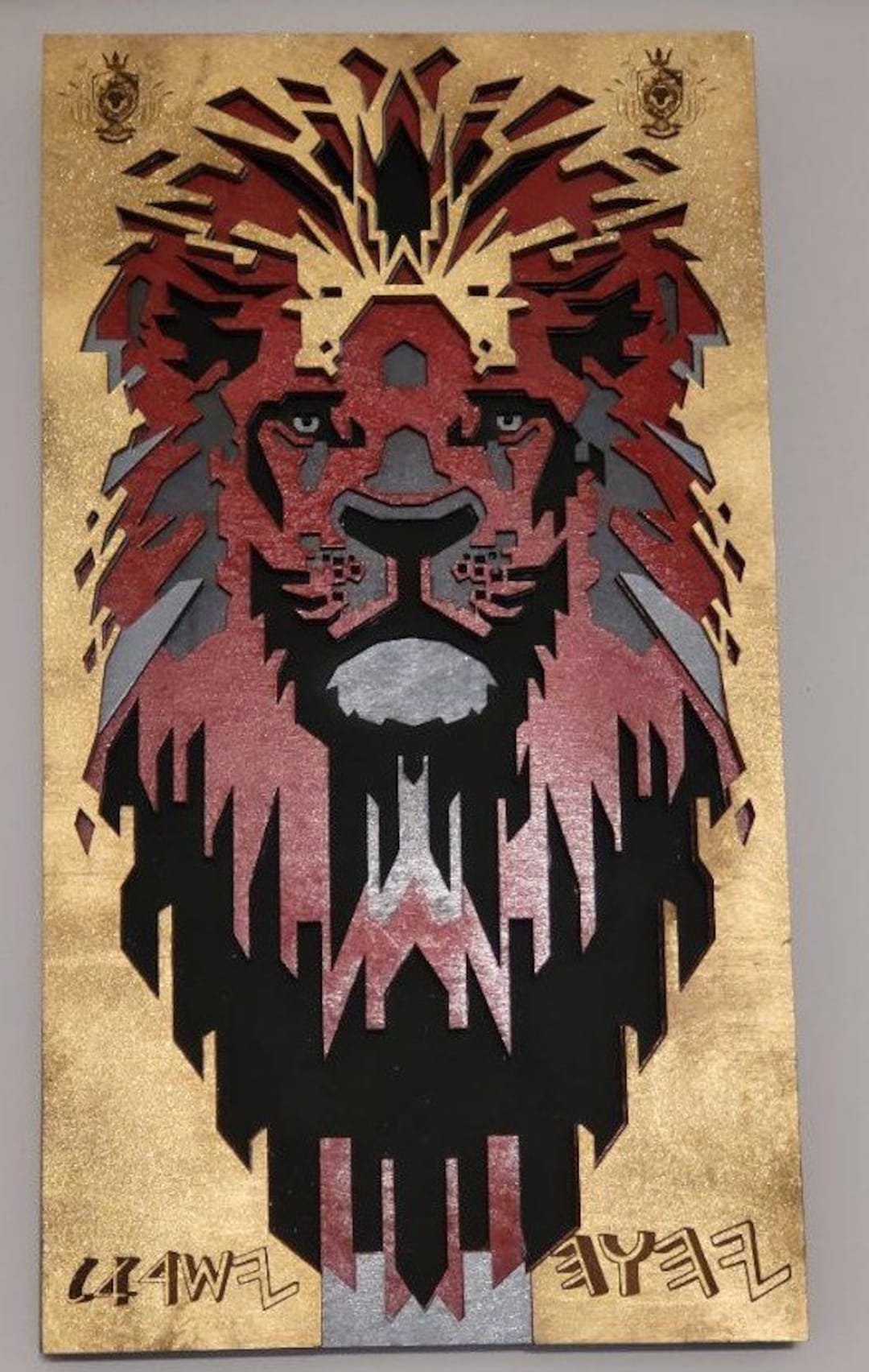 3D Layered Wooden Lion - Etsy