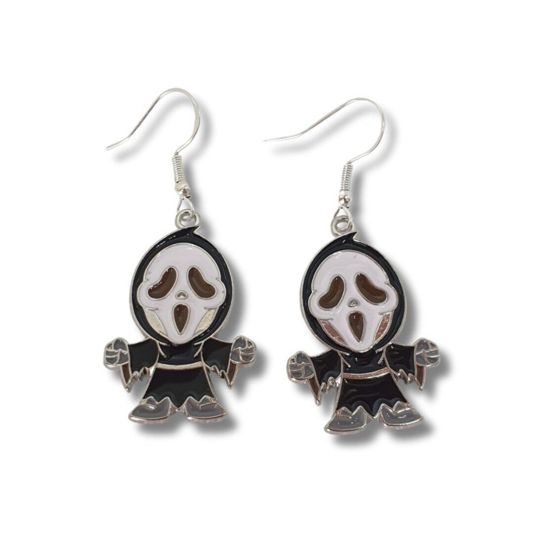 Scary Serial Killer Dangly Charm Earrings in Gift Bag, Halloween ...