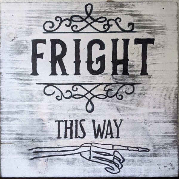 Fright This Way Sign - Etsy
