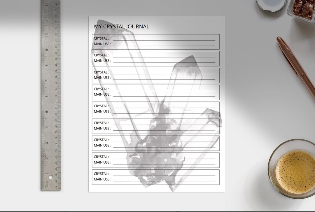 Crystal Index Journal – Printable PDF | DIY Crystal Directory | - Etsy
