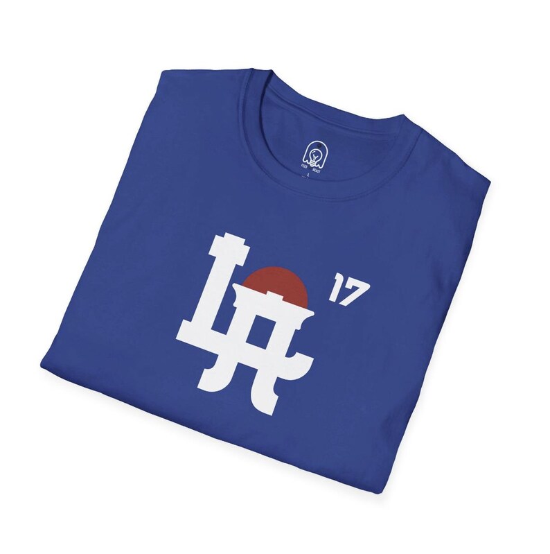 Shohei Ohtani LA T-shirt, Number 17 Dodgers Inspired Apparel, Blue ...