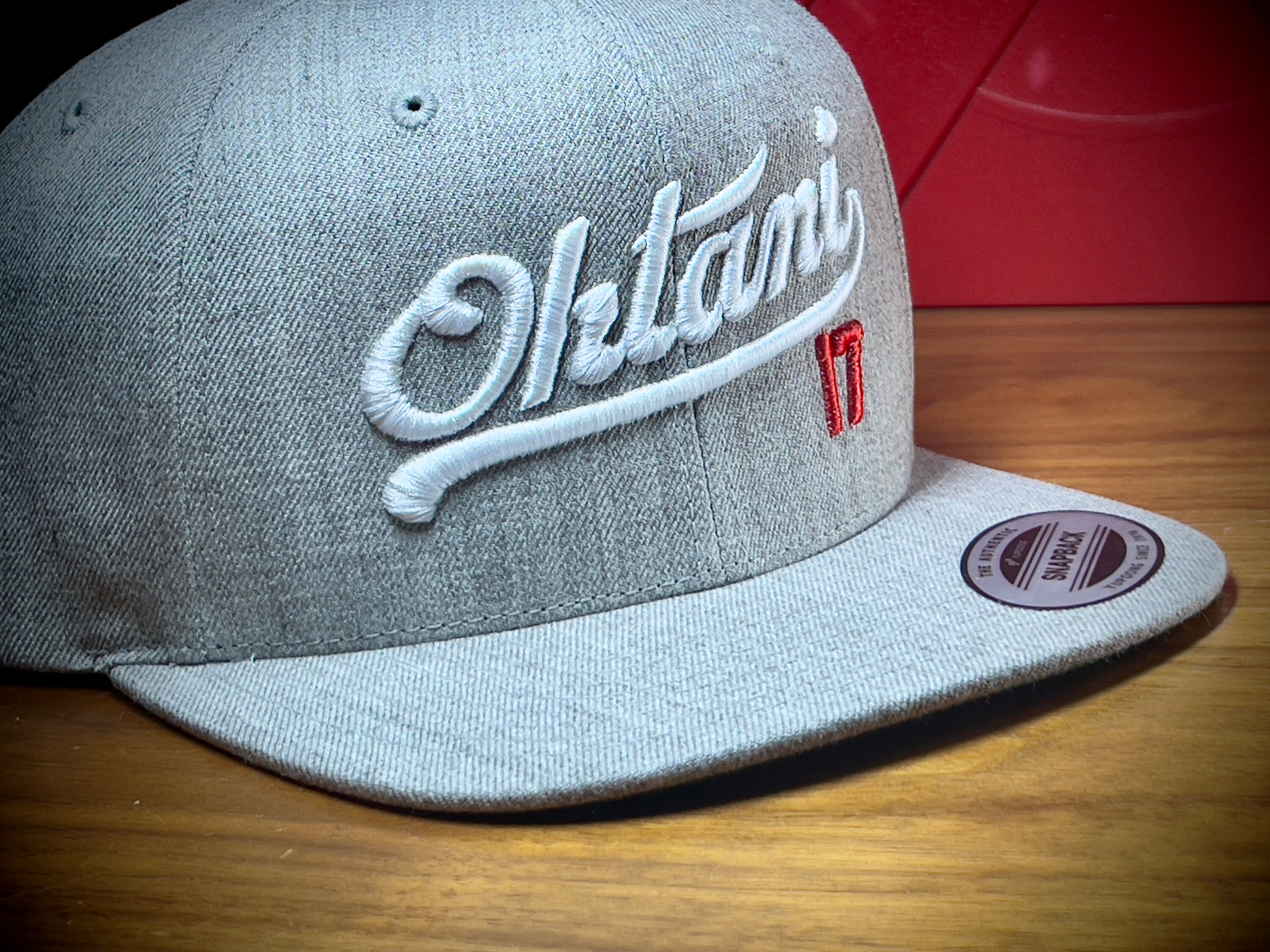 Ohtani 17 Snapback Hat, Embroidered Heather Grey Baseball Cap, Shohei ...