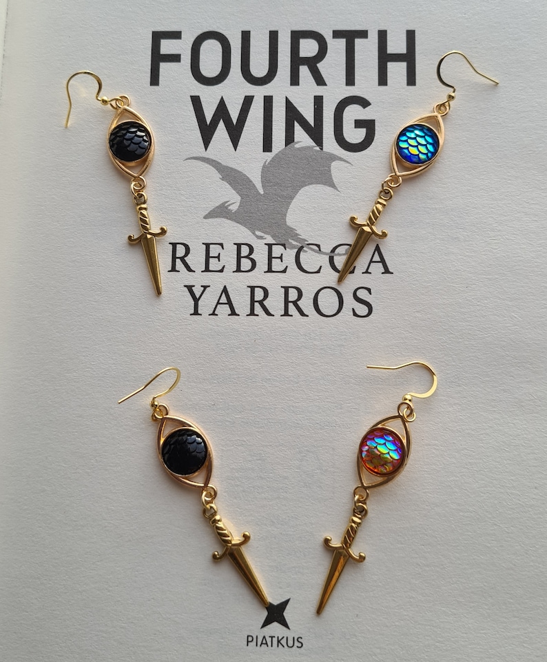 Fourth Wing Inspired Dragon Dagger Earrings Tairn, Andara, Sgaeyl - Etsy UK