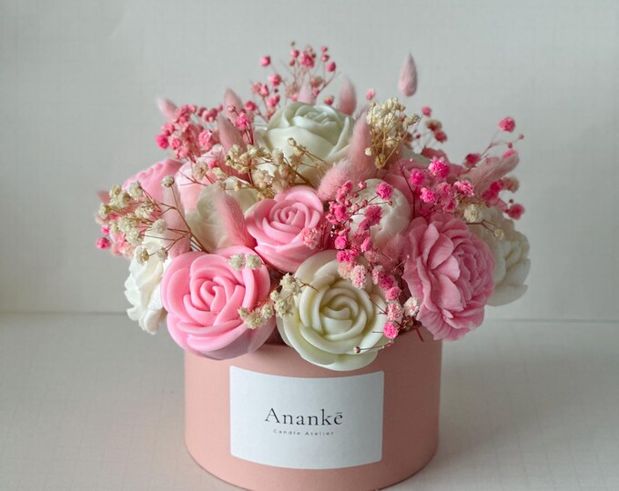 Luxury Flower Candle Box – Handcrafted Soy Wax Candle | Elegant Floral ...