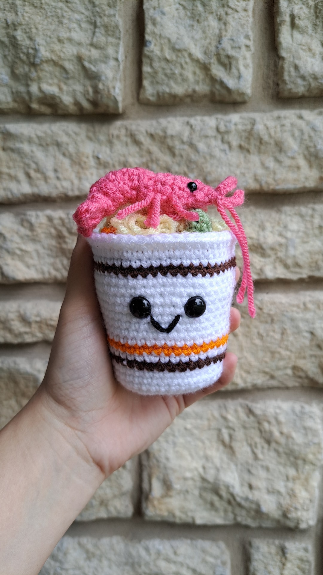 Shrimp Ramen Crochet Plush - Etsy