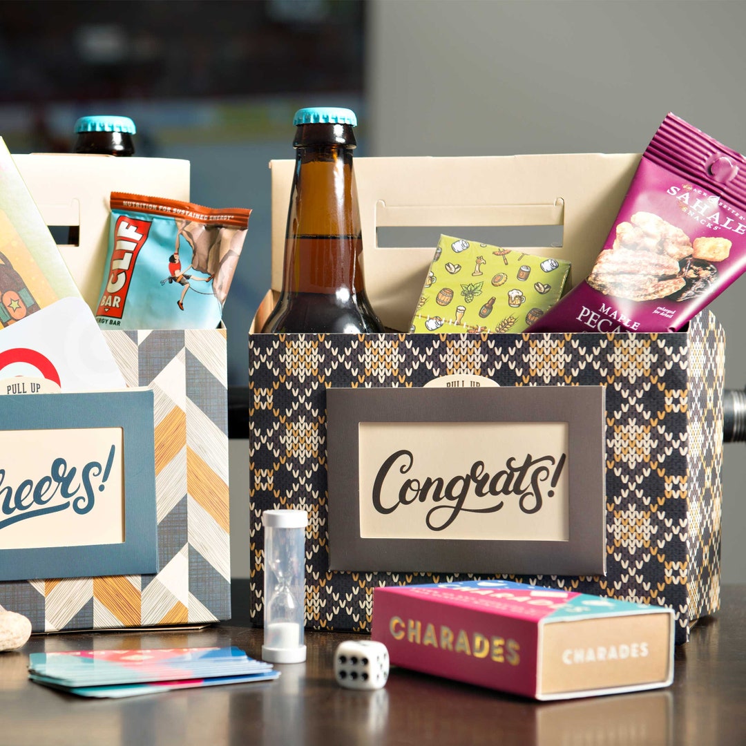 6-pack Beverage Gift Carrier Set: Recycled Cardboard With Bottle Opener ...