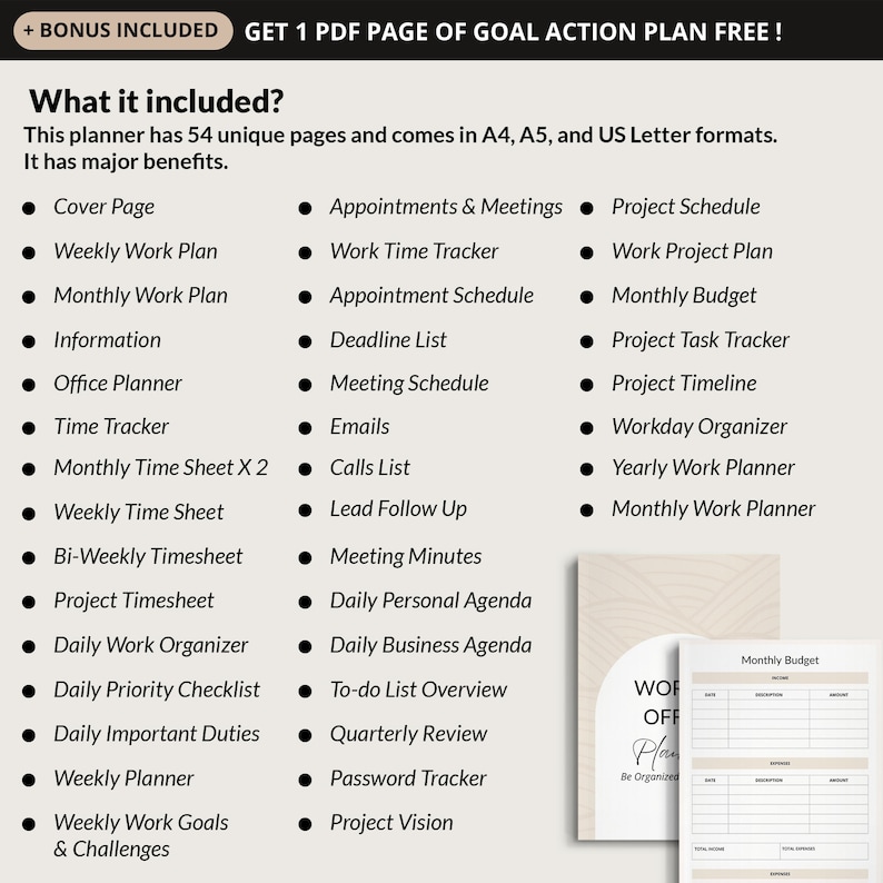 Efficient Work Office Planner for Enhanced Productivity, Stay Organized ...